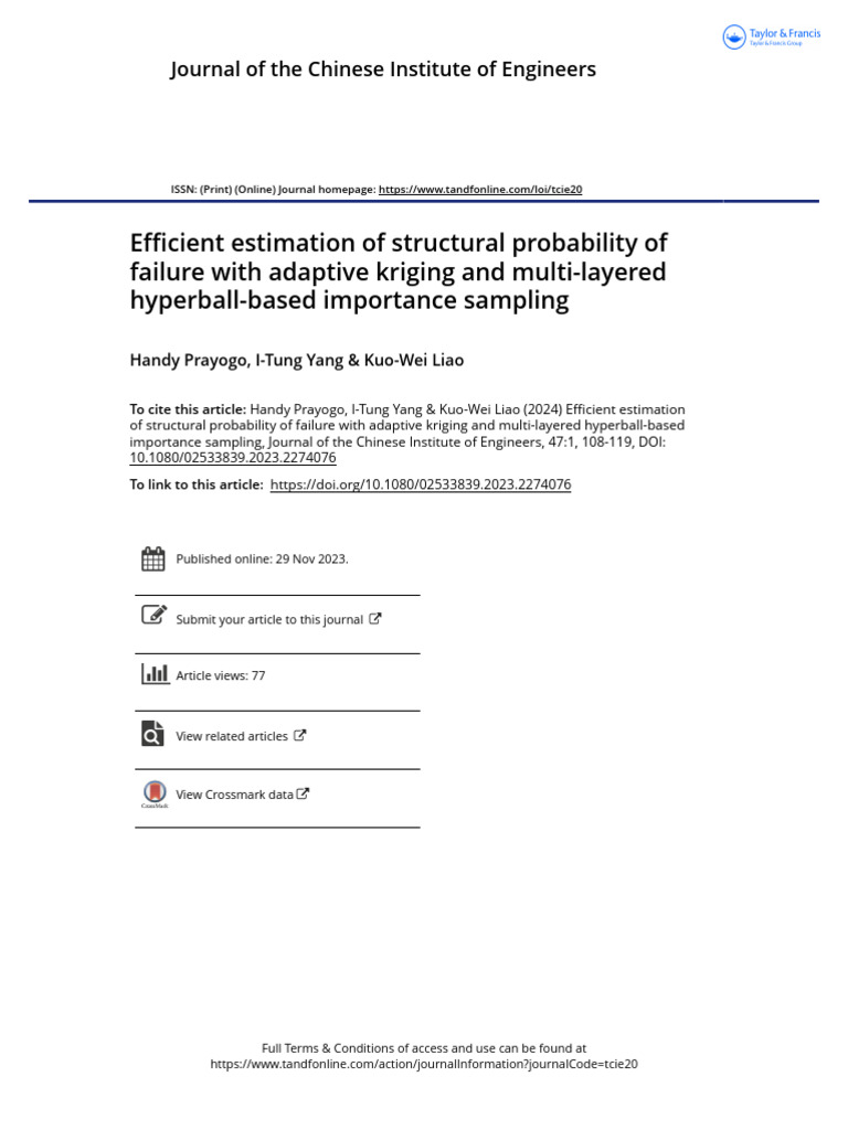 Efficient Estimation of Structural Probability of Failure With Adaptive Kriging and Multi ...