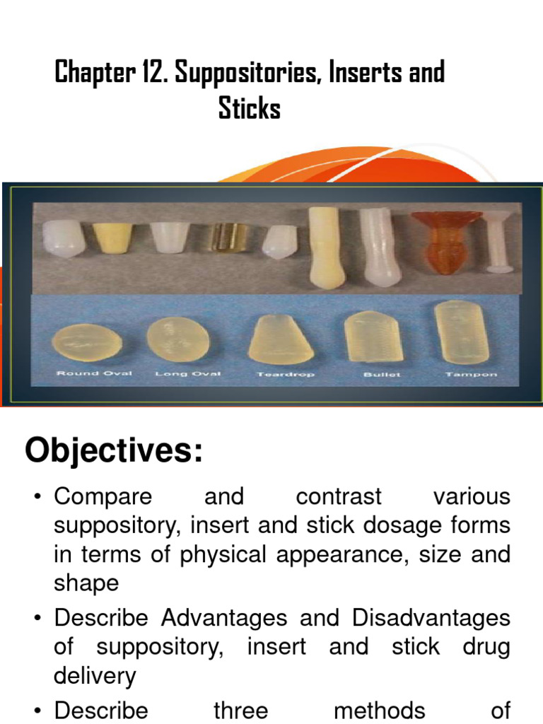 Chapter 12 Suppositories Inserts and Sticks | PDF | Self-Improvement