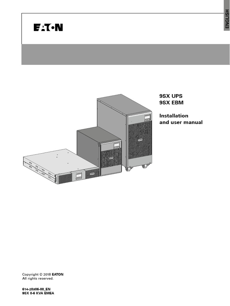 Eaton 9sx Ups 0 6kva Installation and User Manual | PDF | Electrical ...