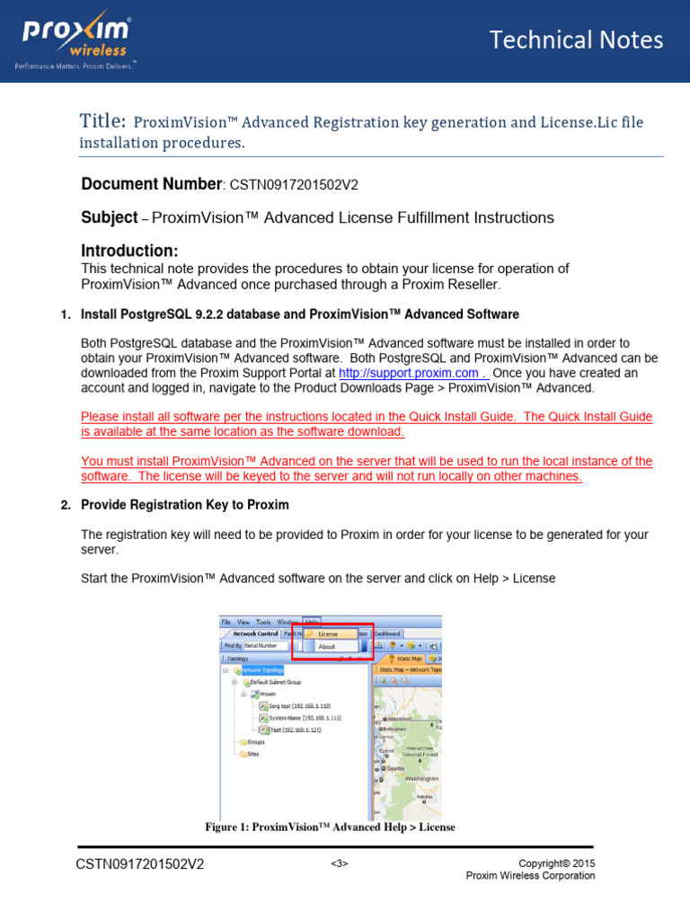 ProximVision Advanced Registration Key Generation CSTN0917201502V2 - 3 ...