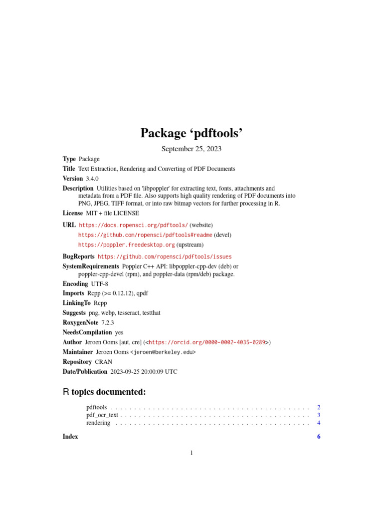 Pdftools | PDF | Computer Science | Computer File Formats