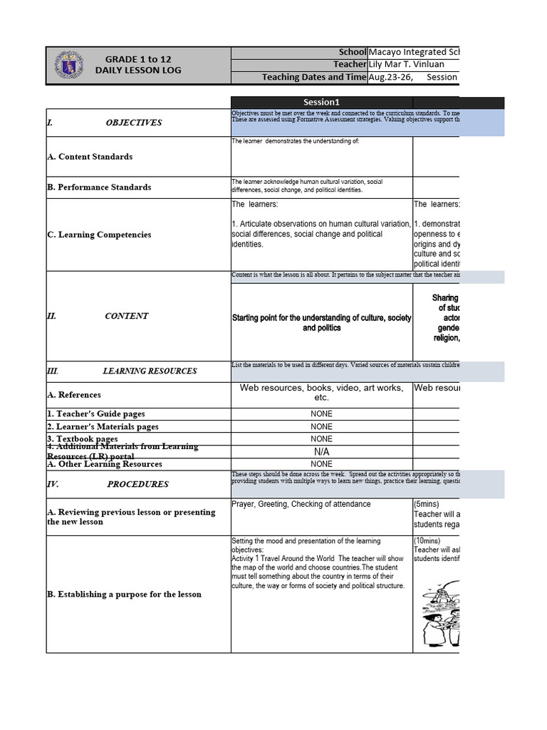 DLL Ucsp Week1 | PDF