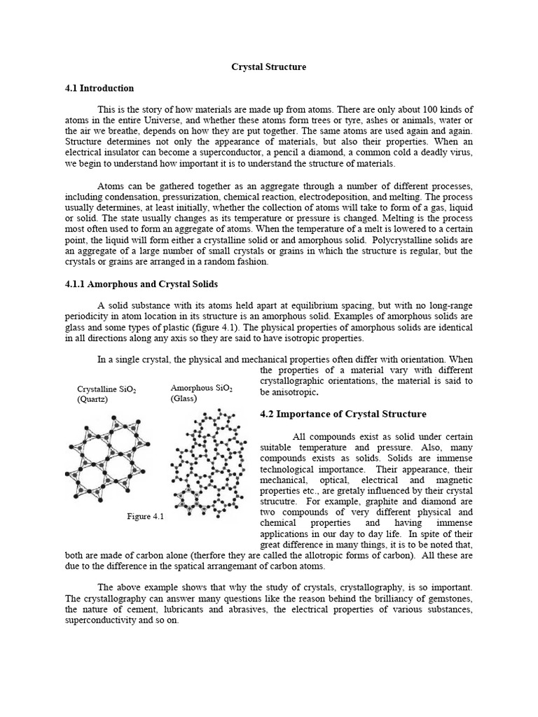 Crystal Structure | PDF | Crystal Structure | Crystal