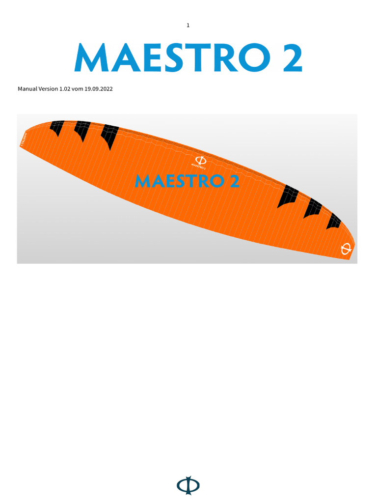 Maestro 2 Manual Eng2 | PDF | Gliding | Motion (Physics)