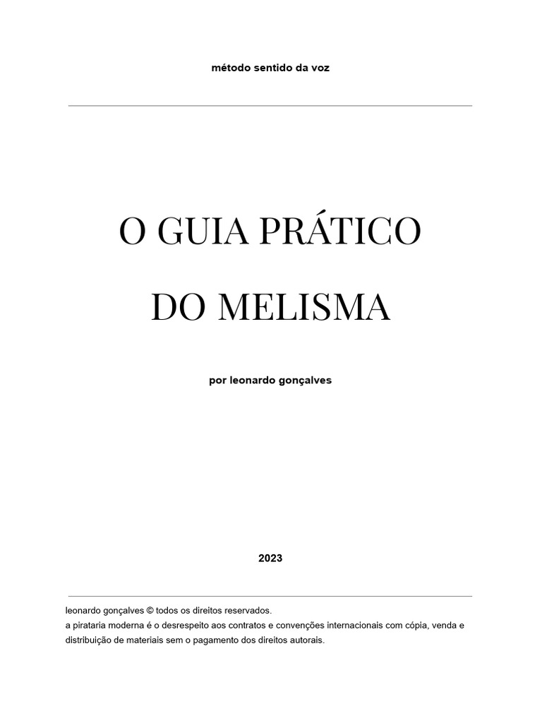 O Guia Pratico Do Melisma | PDF