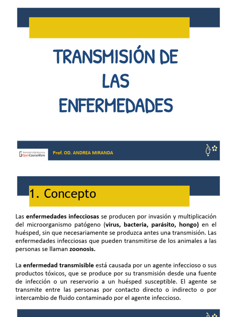 1.4 Transmision de Las Enfermedades | PDF | Infección | Sistema inmune