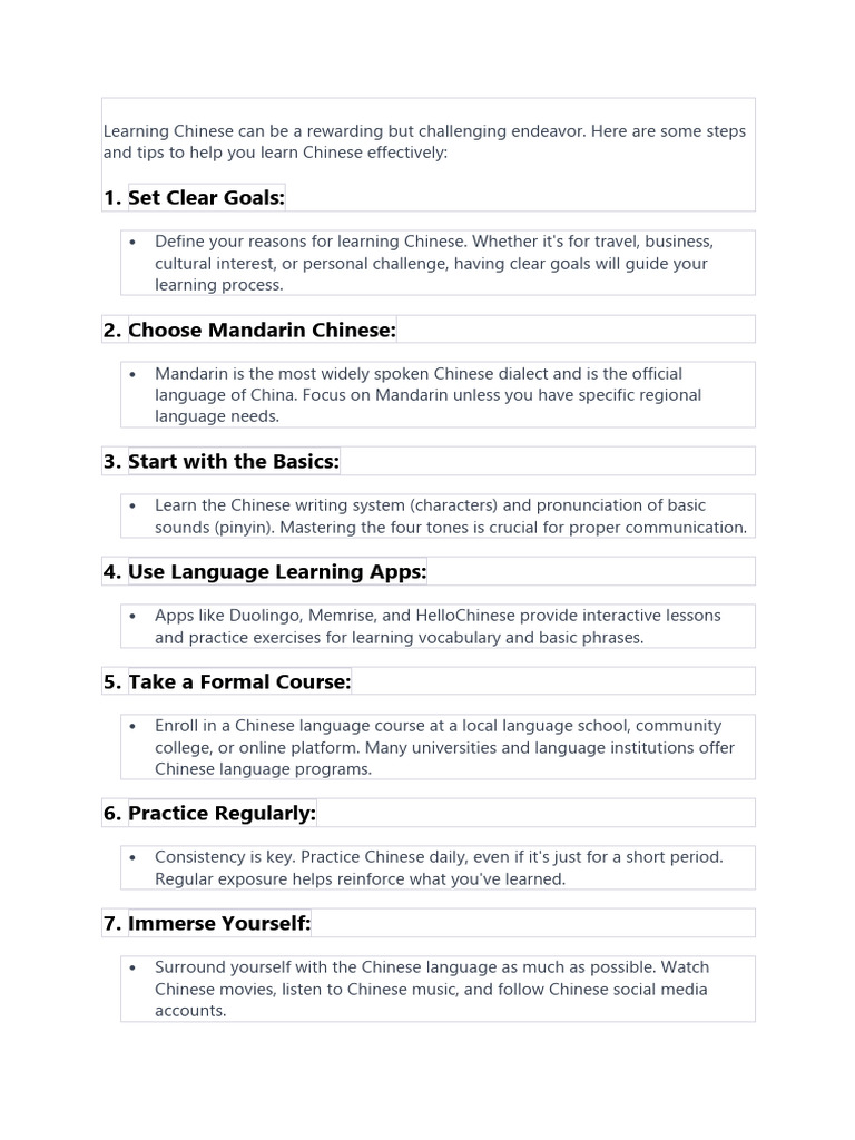 How To Learn Chinese | PDF | Standard Chinese | Mandarin Chinese