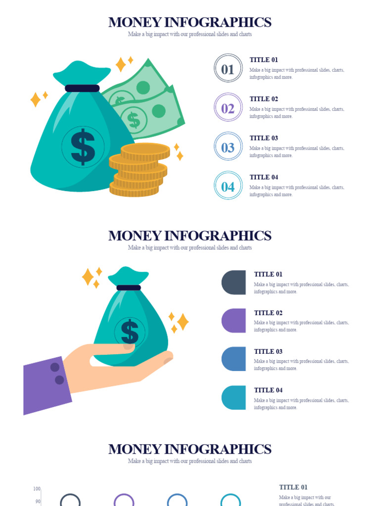 Money Infographic Presentation Template Gray Variant | PDF | Visual ...