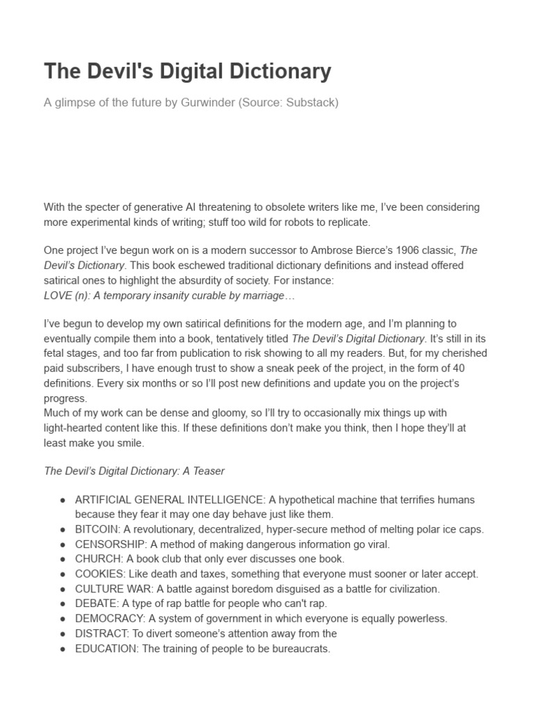 The Devil's Digital Dictionary | PDF