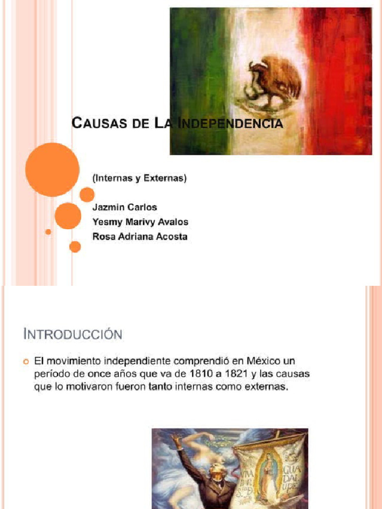 Causas Internas y Externas de La Independencia de Mxico | PDF