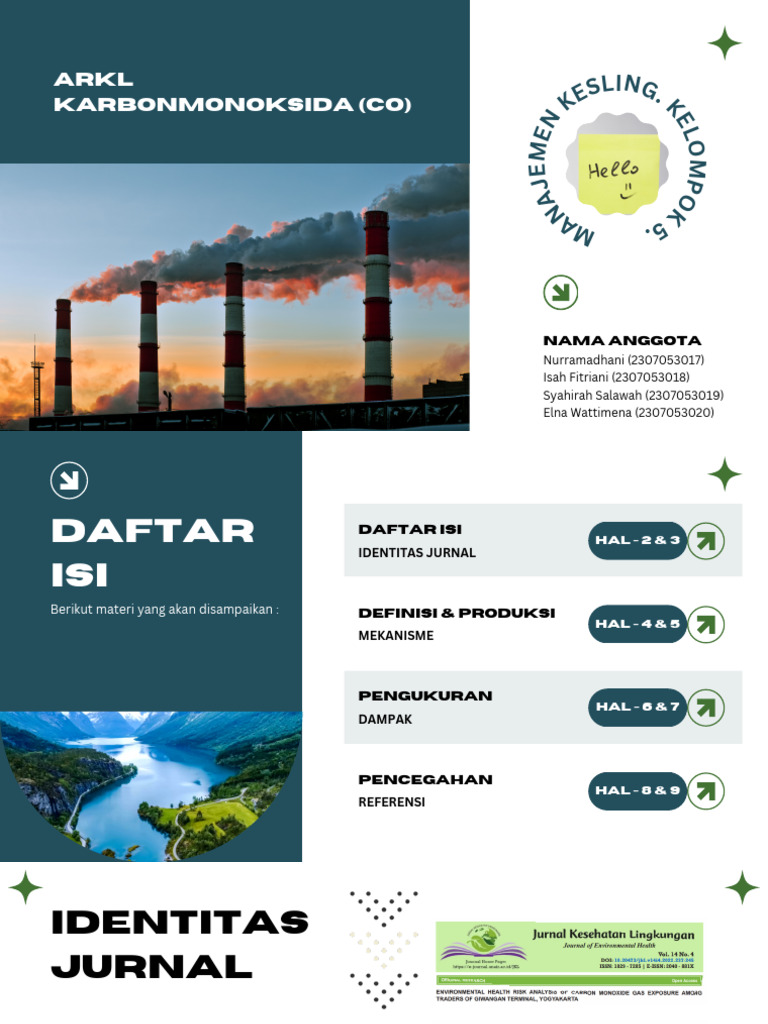 Kelompok 5 - ARKL CO - Manajemen Kesehatan Lingkungan | PDF