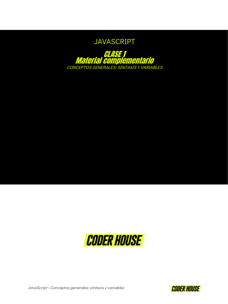 Clase 1 Material Complementario: Javascript | PDF | Script Java | Lenguaje de programación