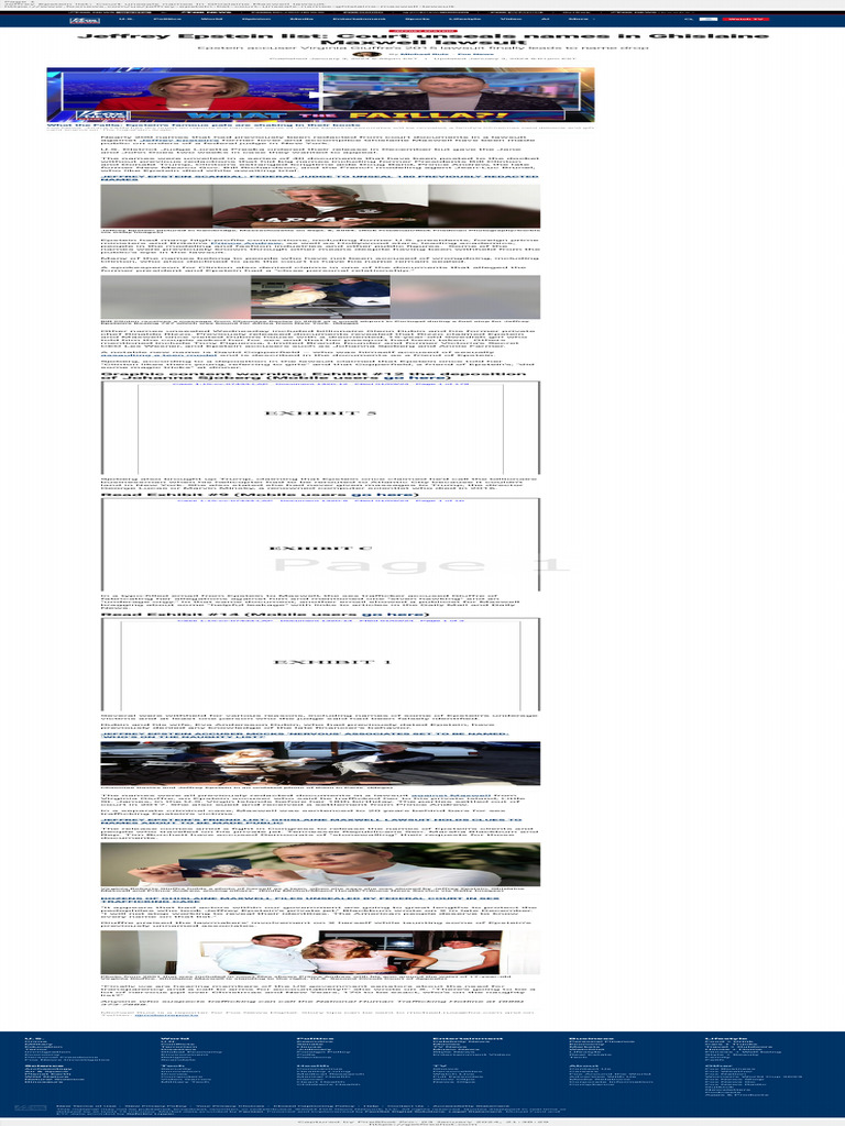 Jeffrey Epstein List - Court Unseals Names in Ghislaine Maxwell Lawsui | PDF | Politics ...