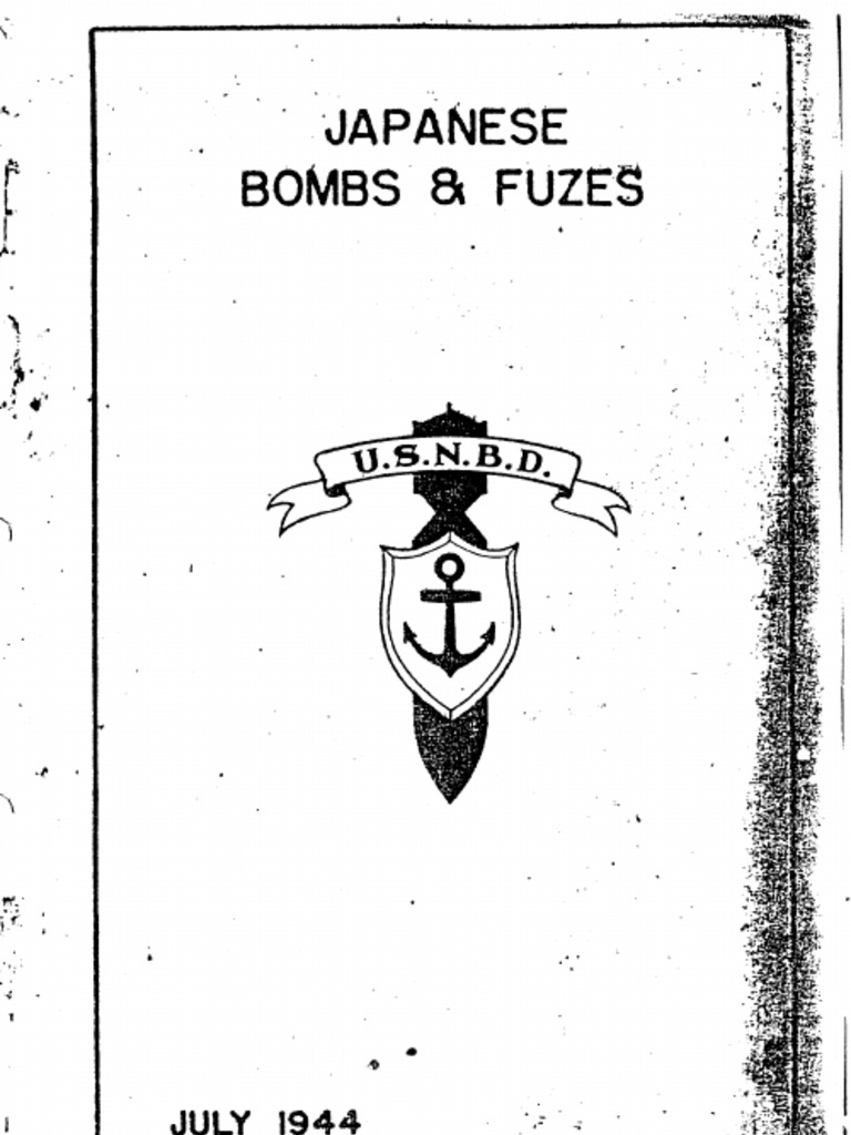 Usnbd Japanese Bombs and Fuzes | PDF