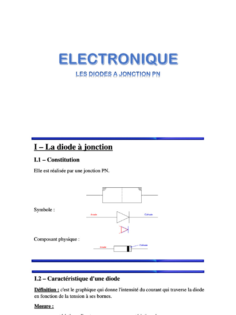 C2 Les Diodes A Jonction PN | PDF
