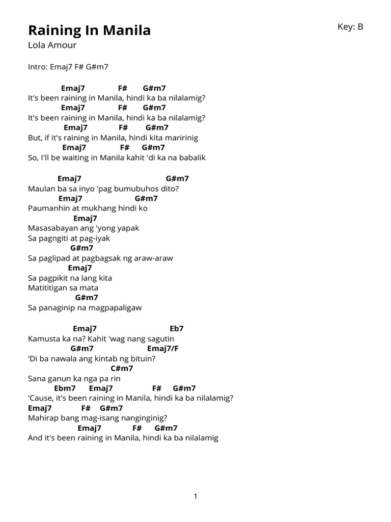 Raining in Manila | PDF