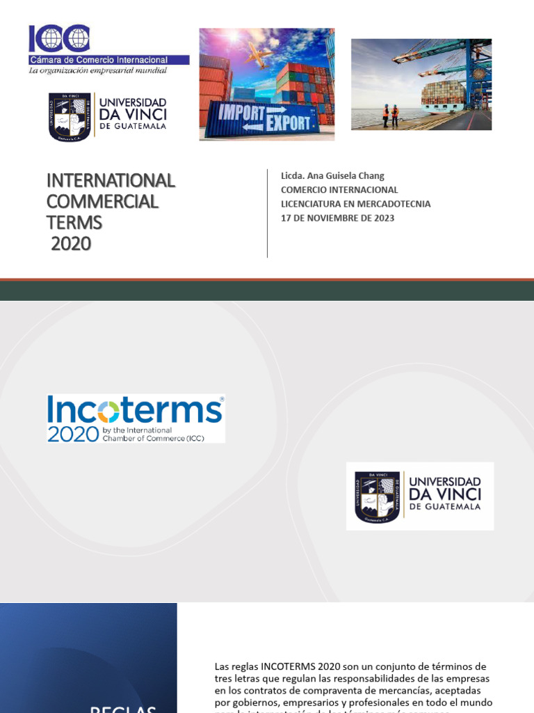 Presentación Incoterms 2020 | PDF