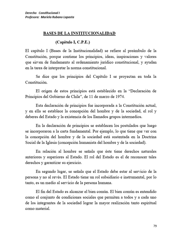 BASES de La Institucionalidad | PDF