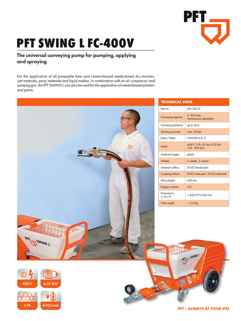 PFT Swing L FC 400v en | PDF