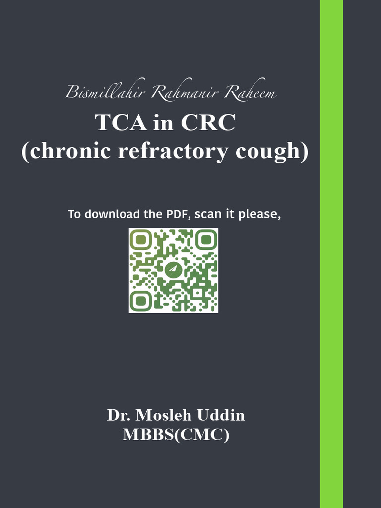 TCA in Chronic Refractory Cough | PDF
