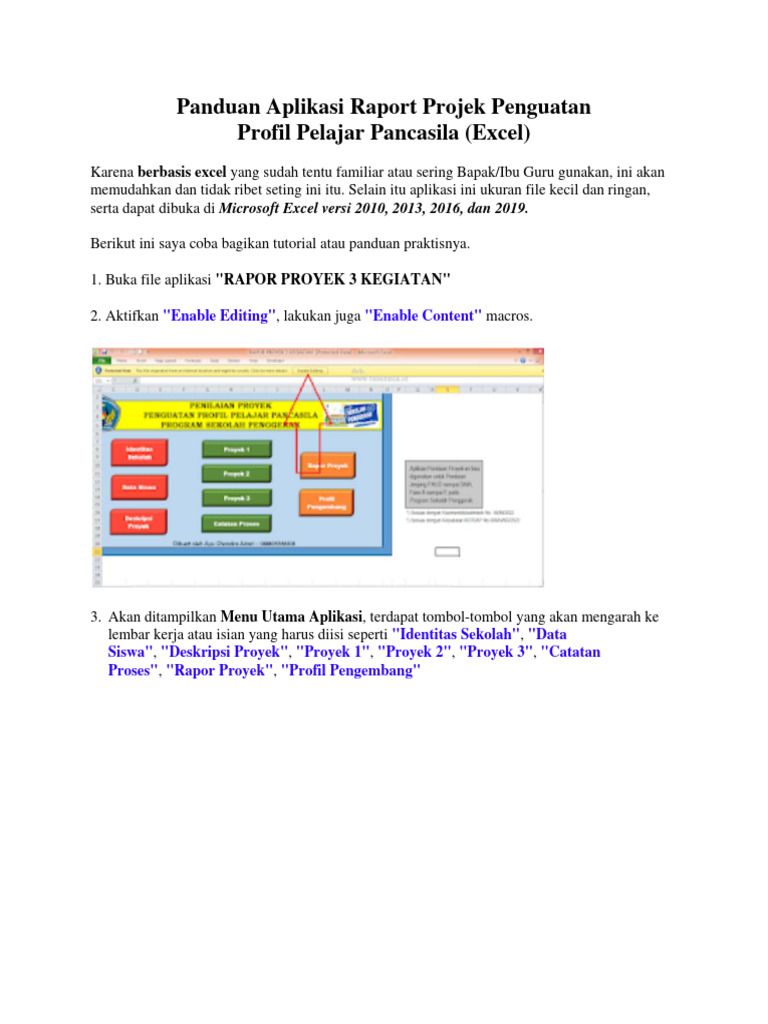 Panduan Aplikasi Raport P5 | PDF