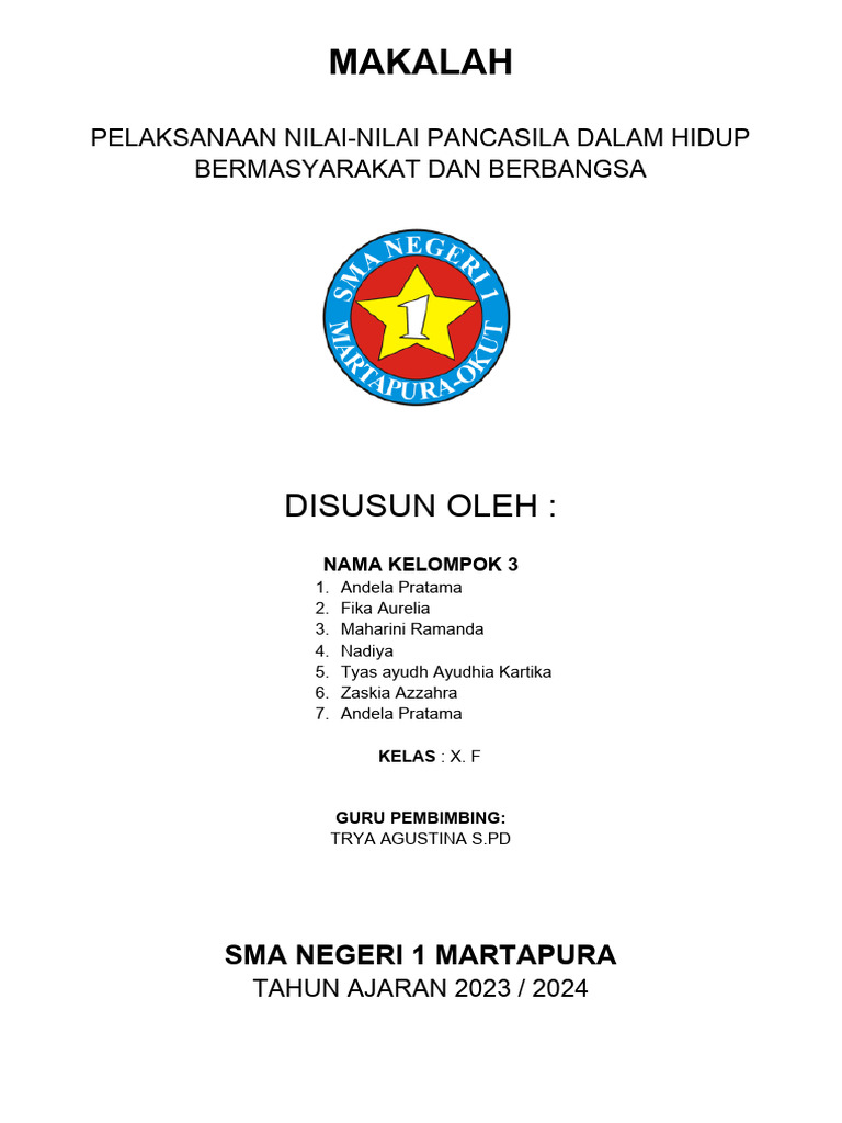 Pancasila dalam Kehidupan Masyarakat | PDF