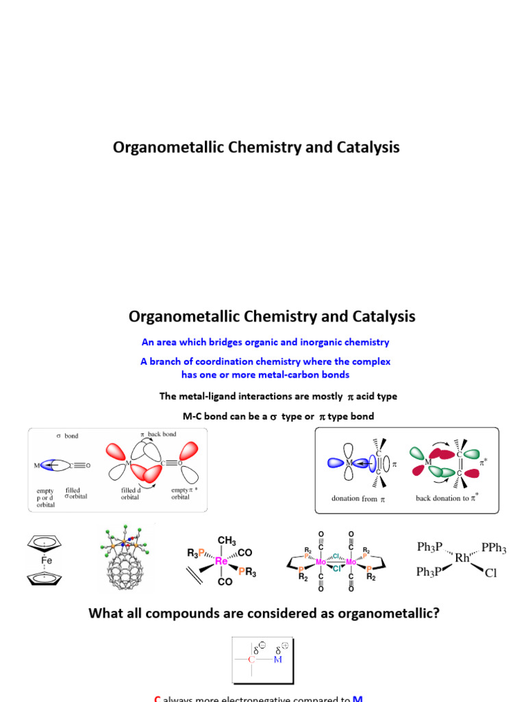 Lecture 4 - Organometallic Catalysis | PDF | Catalysis | Organometallic ...