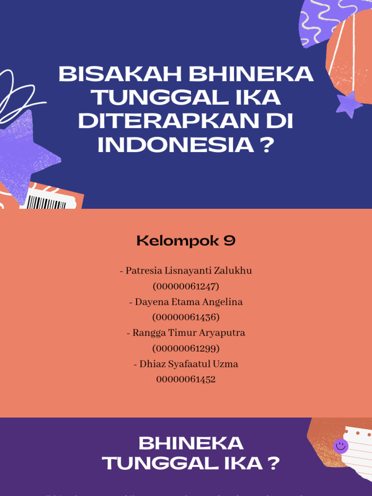 Bisakah Bhineka Tunggal Ika Diterapkan Di Indonesia | PDF