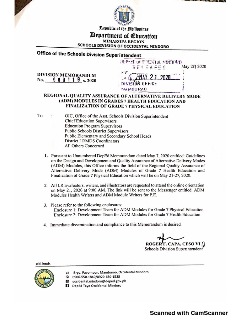 Regional Quality Assurance of Alternative Delivery Mode (ADM) Modules ...