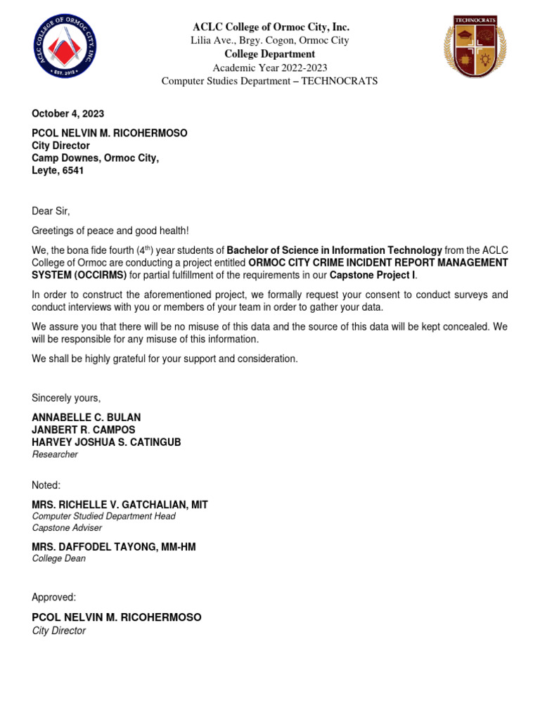 DATA-GATHERING-AND-REQUEST-LETTER | PDF