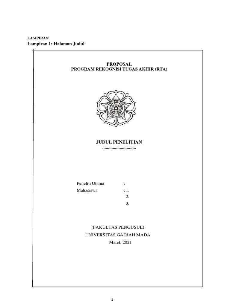 Format Proposal RTA | PDF