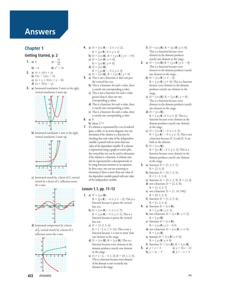 Answer Key and Index | PDF | Function (Mathematics) | Analysis