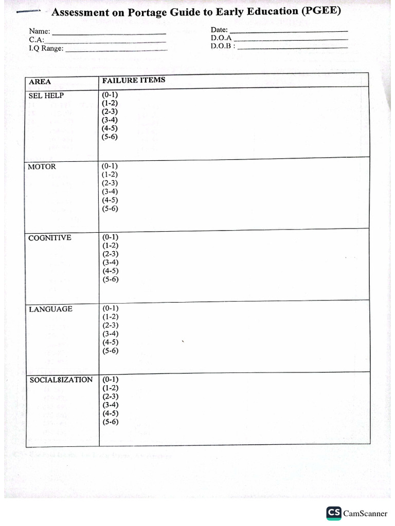 PGEE Scoring Sheet | PDF