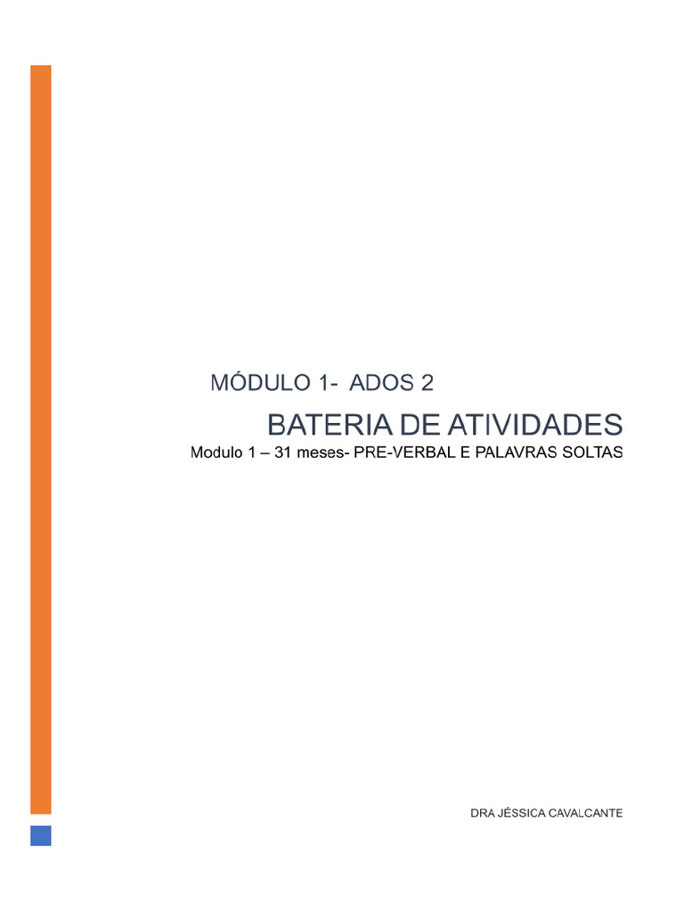 6 - Bateria Ados 2 - Modulo 1 | PDF
