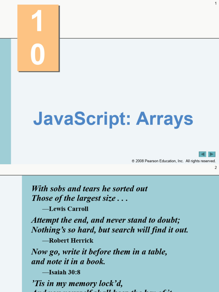 Javascript Array Processing | PDF