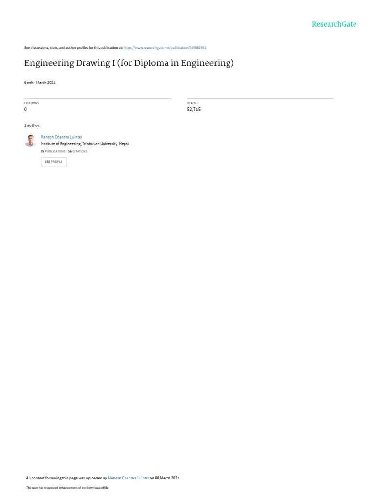 Engineering Drawing I for Diploma Students | PDF