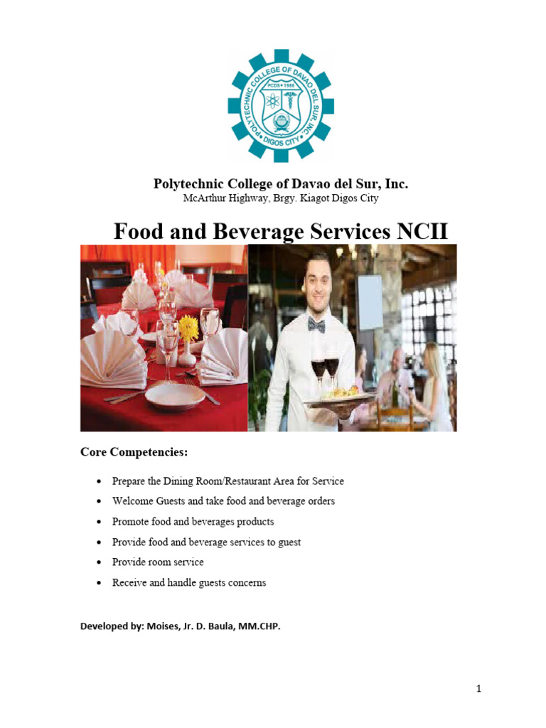 Fbs Module | PDF | Restaurants | Cuisine