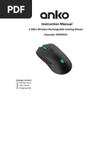 Wireless Gaming Mouse Manual | PDF | Computer Keyboard | Point And Click