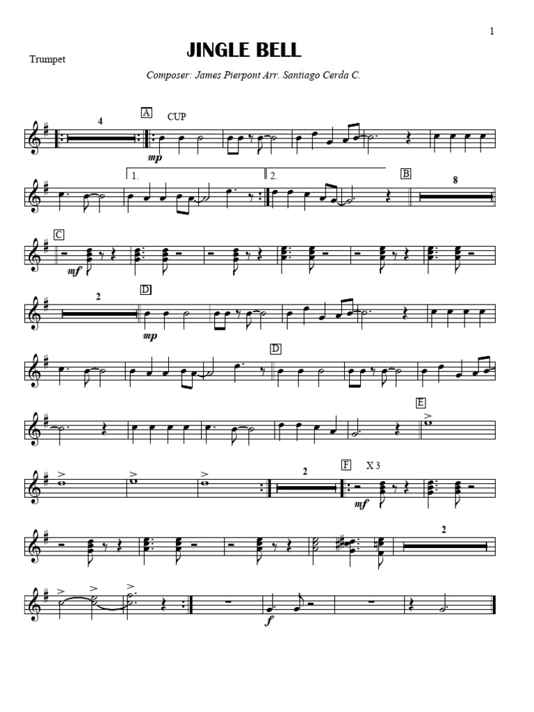 Jingle Bell 2012 Trumpet | PDF