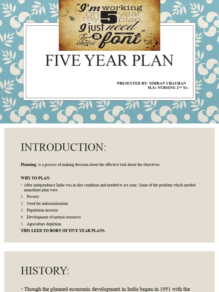 Five Year Plan (Autosaved) | PDF | Economies