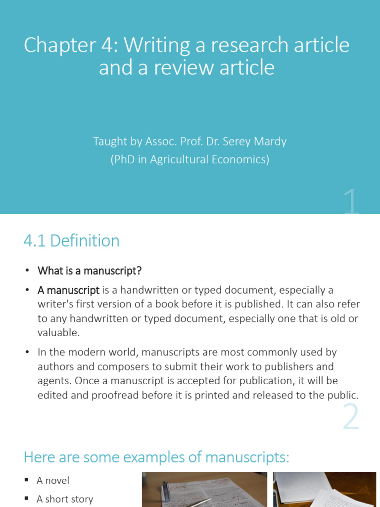 Chapter 4 - Writing A Research Article & Review Article | PDF ...