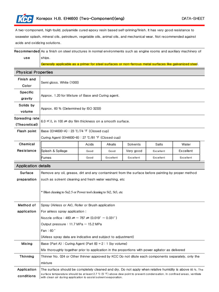 KCC Datasheet Eh4600 | PDF | Science & Mathematics