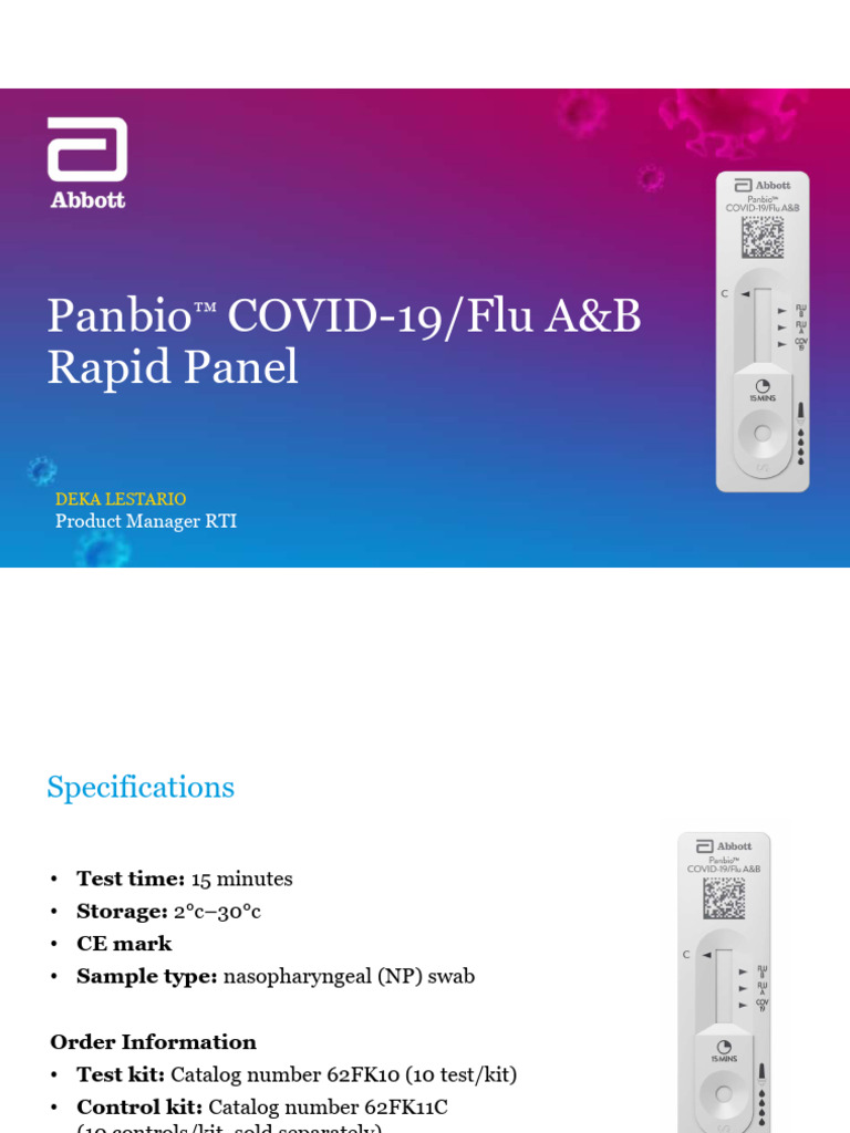 Abbott Panbio Flu A B and Covid in Short | PDF