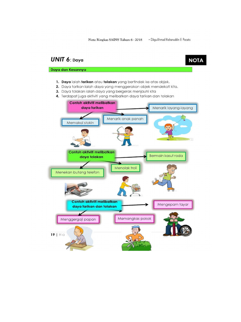 Nota Sains Tahun 6 Daya | PDF