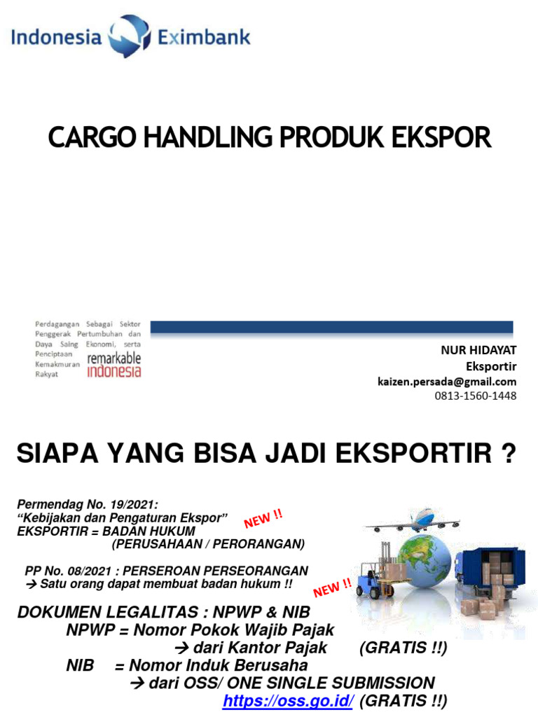 Cargo Handling Produk Ekspor | PDF