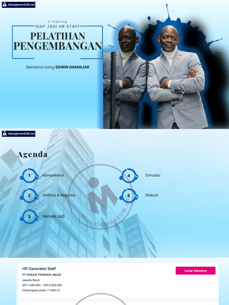 Kelas Siap Jadi HR Staff - Learning & Development | PDF