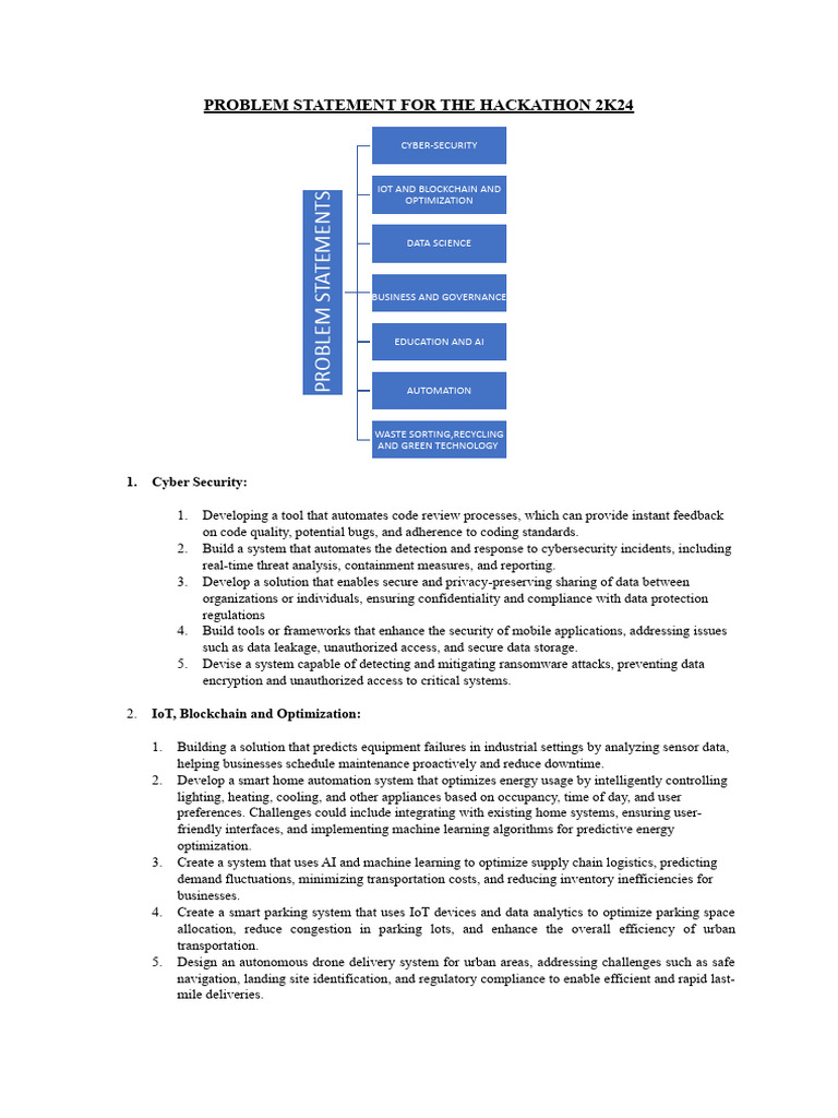 Problem Statements | PDF