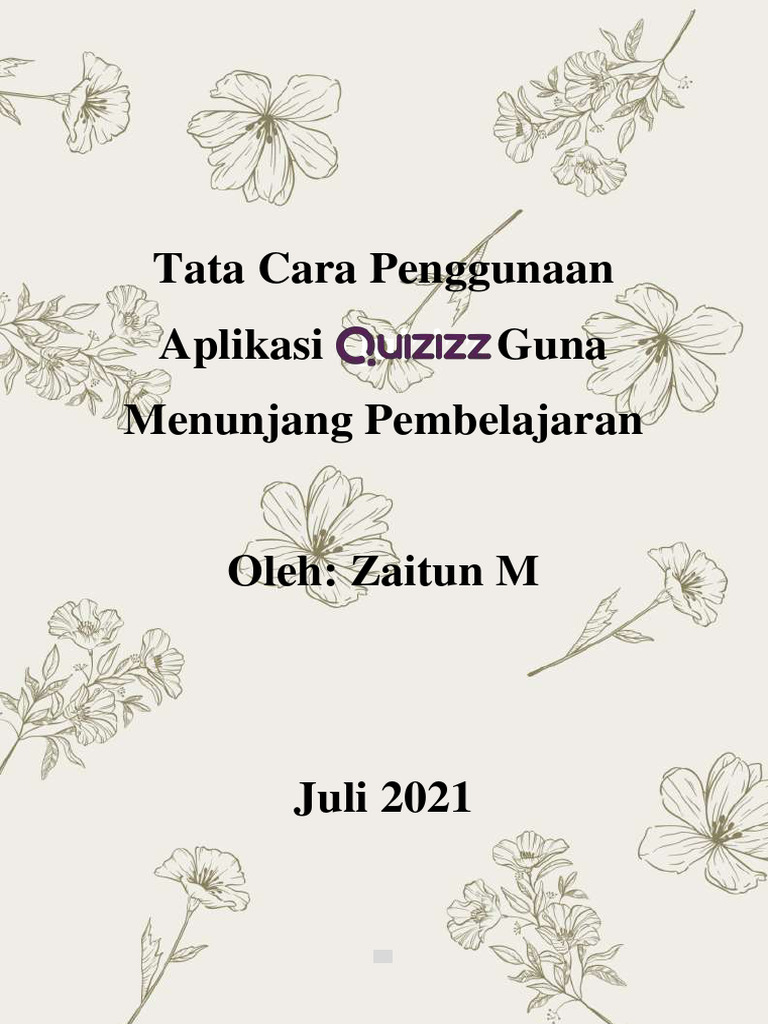 Tutorial Penggunaan Quizizz | PDF