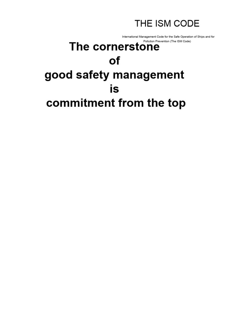 THE ISM CODE Short | PDF