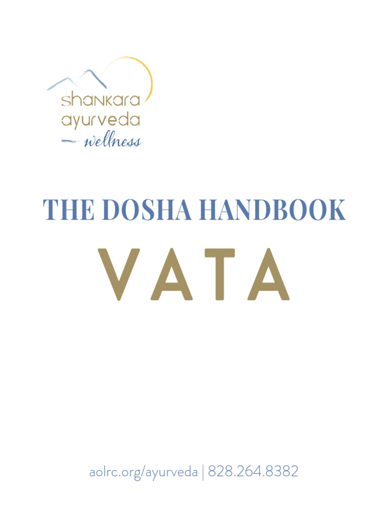 Thedoshahandbook Vata Rev0522 | PDF | Ayurveda